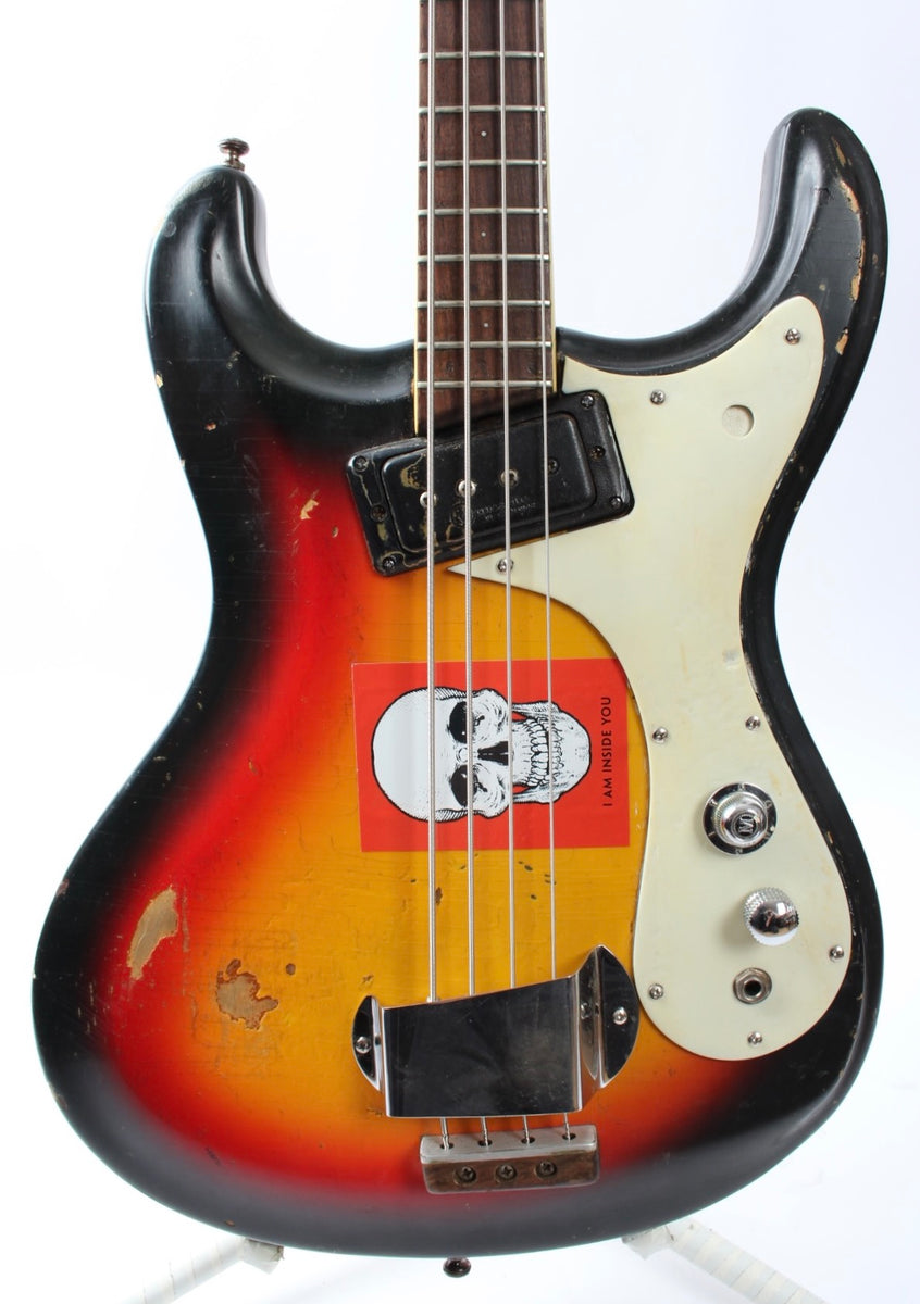 1966 Mosrite The Ventures Bass sunburst – Yeahman's Vintage & Used Guitars