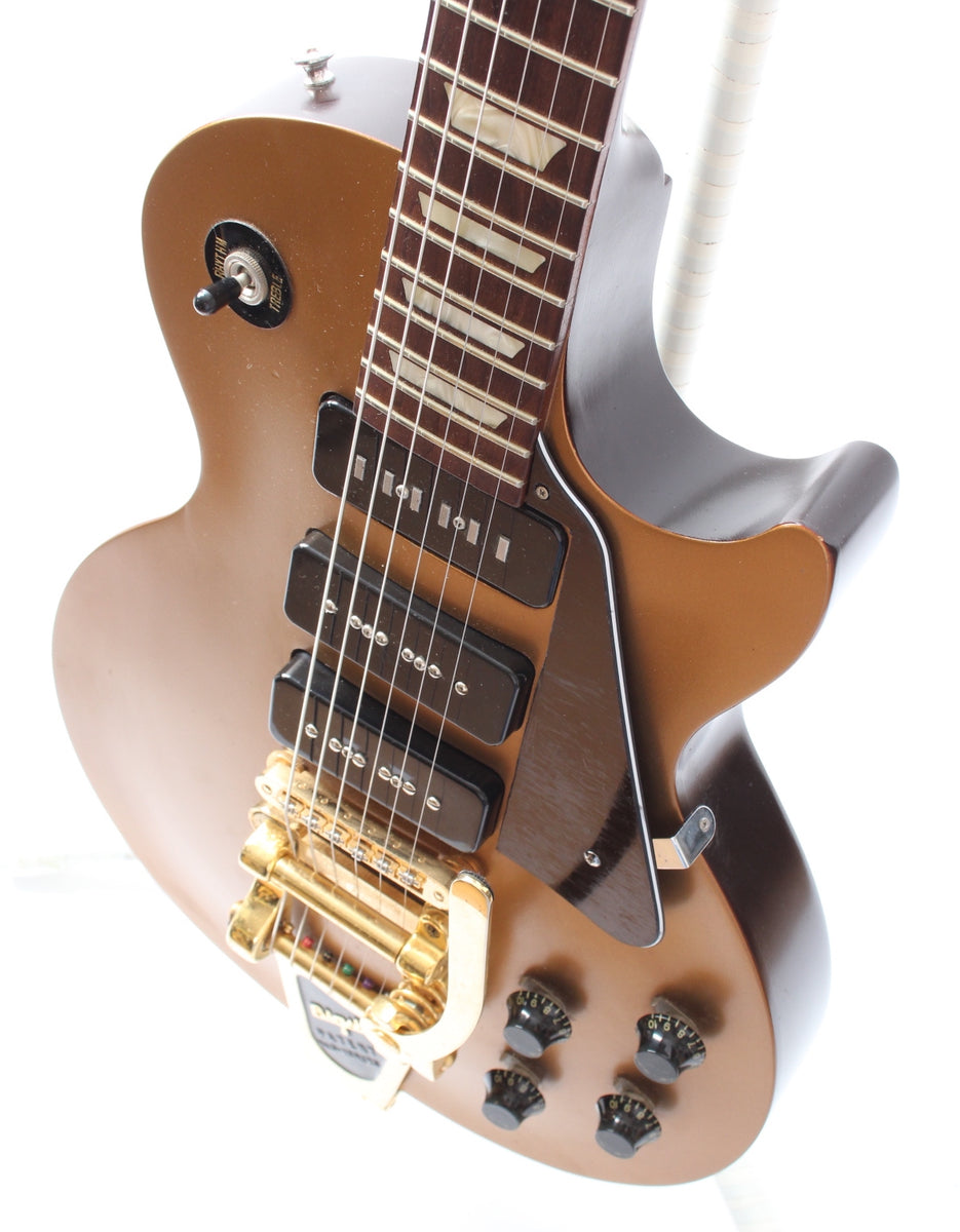 2012 Gibson Les Paul Studio 50s Tribute P-90 3x PU Bigsby goldtop ...