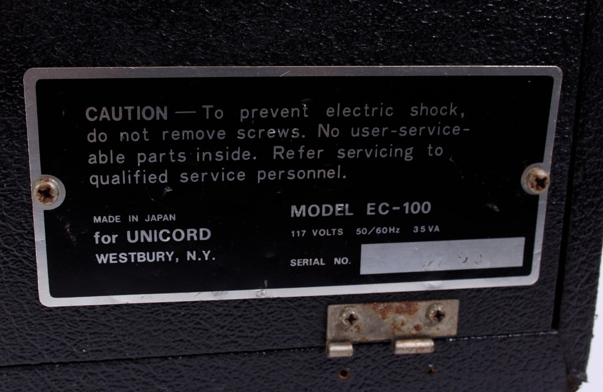 1970s Unicord / Univox Echo EC-100 black – Yeahman's Vintage & Used Guitars